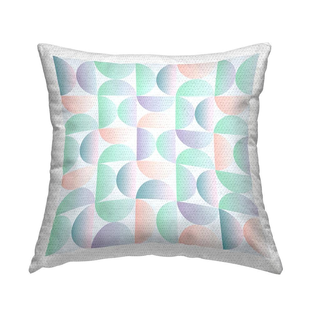 Stupell Industries Abstract Pastel Retro Shapes Green Square Outdoor ...