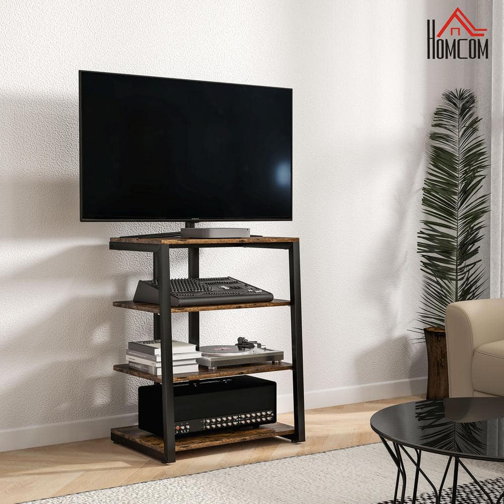 HOMCOM Media Storage Stand for 28 Inch TVs, Entertainment Center with ...
