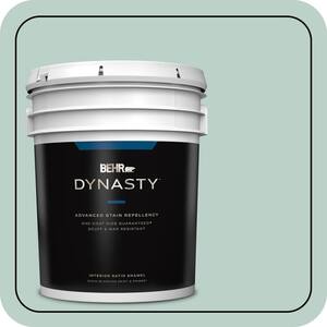 BEHR PREMIUM PLUS 8 oz. #S420-2 Moon Glass Flat Interior/Exterior Paint ...