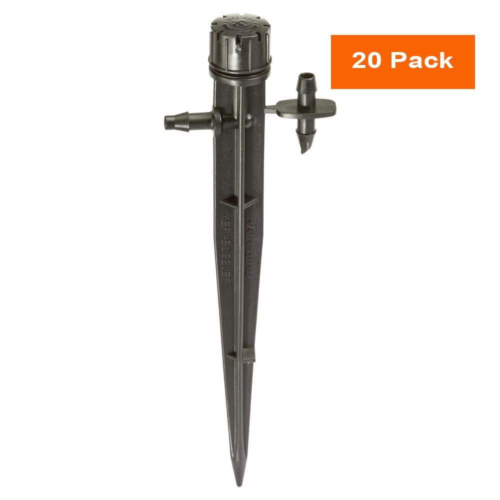 Rain Bird 0-13 GPH Full Circle Pattern Micro Bubblers on Stake (20-Pack ...