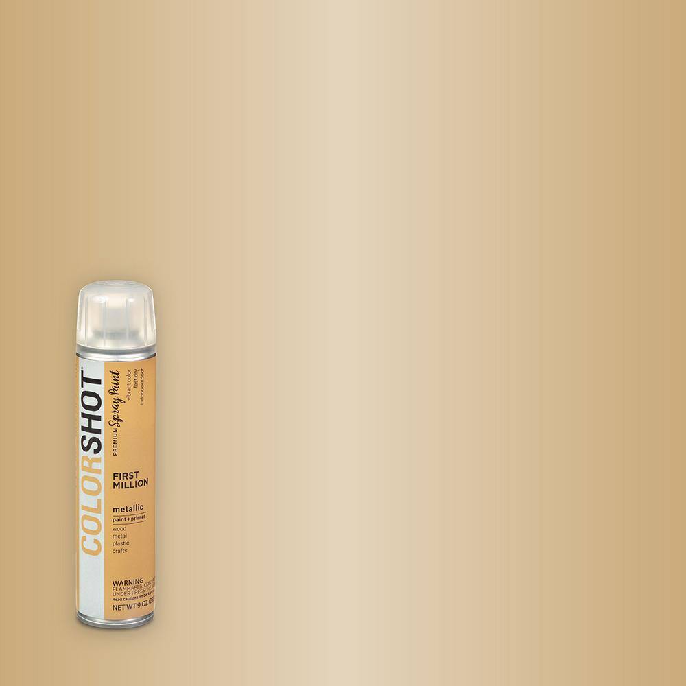 COLORSHOT 9 oz. Metallic First Million Gold General Purpose Aerosol ...