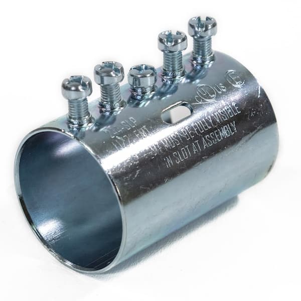 BRIDGEPORT 1-1/2 in. Mighty-Align Steel Slip EMT Couplings (10-Pack ...