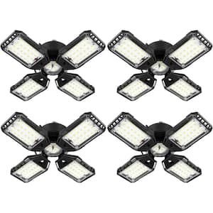 Lukyamzn 120 W 12000-Lumens Adjustable LED Garage Ceiling Light 4-Pack ...