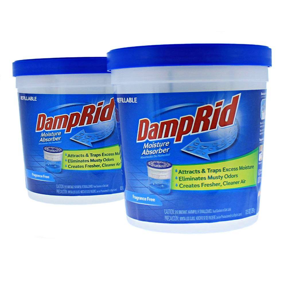 DampRid 10.5 oz. Fragrance Free Refillable Moisture Absorber (2-Pack ...