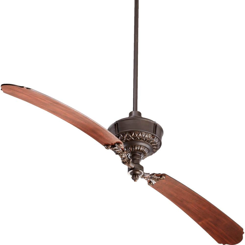 Quorum INTERNATIONAL Turner 68 in. Indoor Oiled Bronze Ceiling Fan with ...