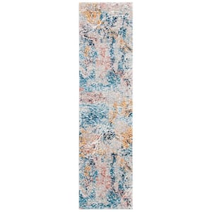 SAFAVIEH Madison Grey/Orange 11 ft. x 11 ft. Abstract Gradient Square ...