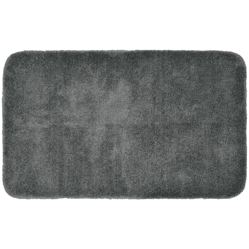 Garland Rug Finest Luxury Dark Gray 30 in. x 50 in. Washable Bathroom ...