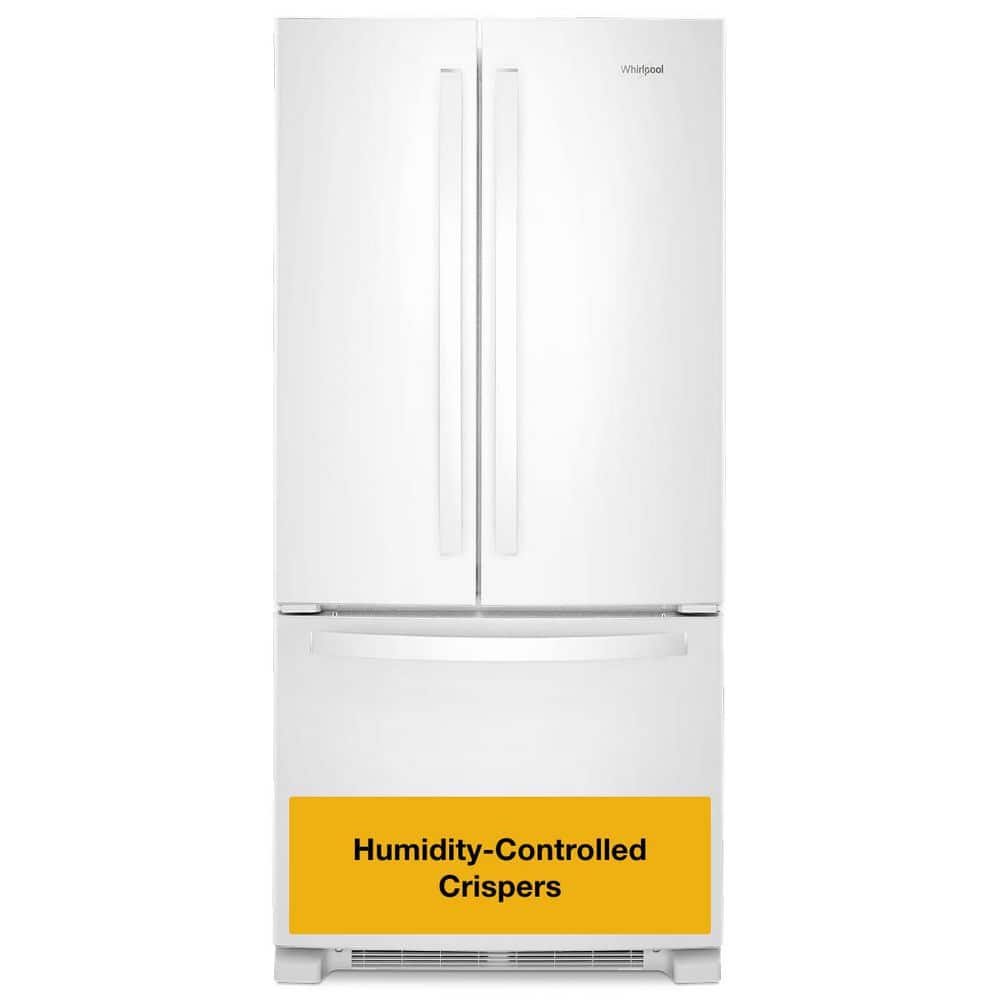 Whirlpool 33 in. 22 cu. ft. Standard Depth French Door Refrigerator in ...