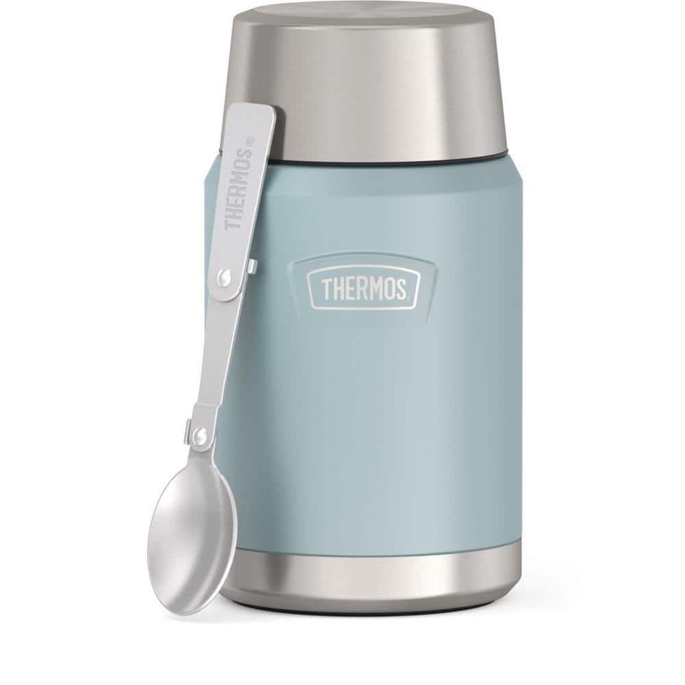 Thermos 24 oz. Glacier Blue Stainless Steel Food Jar with Spoon ...