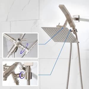 MOEN Annex Shower Rail System with 2-Function Diverter in Brushed ...