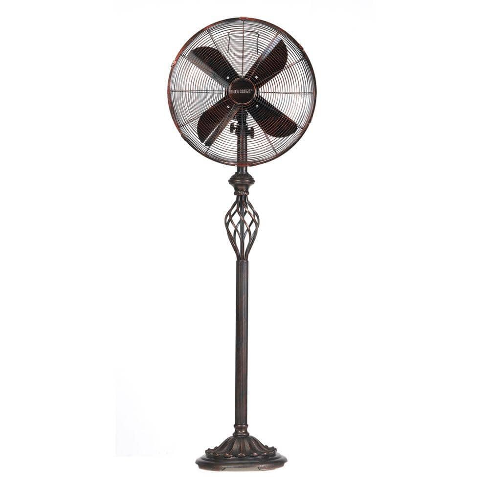Deco Breeze 16 in. Prestige Rustica Deco Standing Floor Fan DBF0502 ...