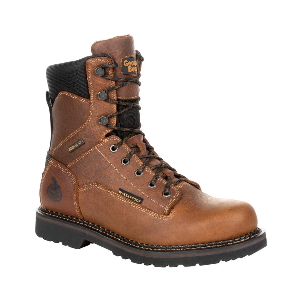 GEORGIA BOOT Men's Revamp Waterproof 8 in. Lace Up Work Boots - Soft ...