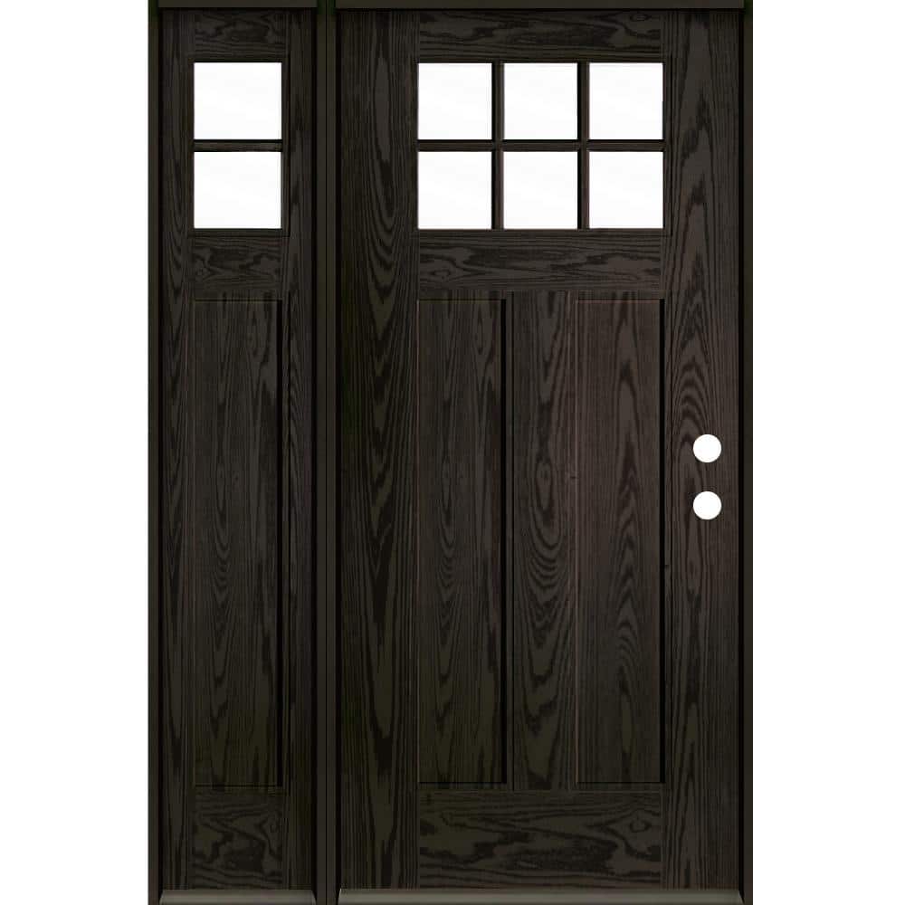 Krosswood Doors Craftsman 50 in. x 79 in. 6-Lite Left-Hand/Inswing ...