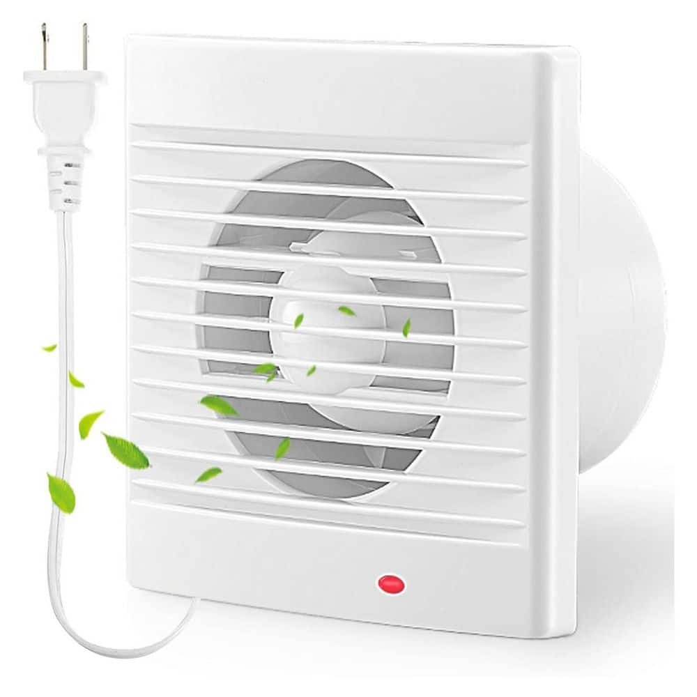 KIWDZFU 76CFM White Electric Wall Mount Exhaust Fan with Check Valve ...