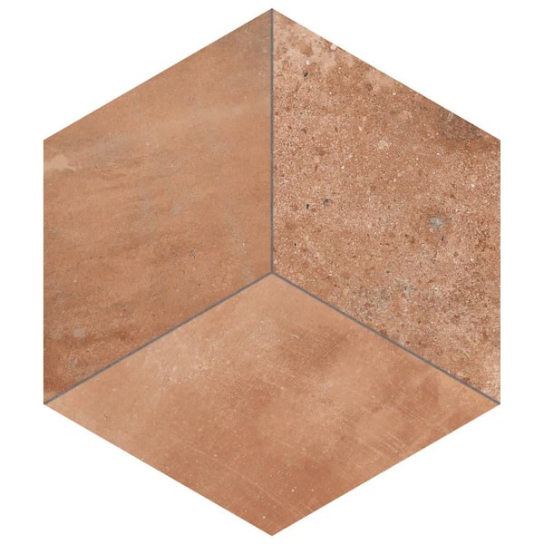 Merola Tile Argillos Hex Rhomboid Teja 5 in. x 6 in. Porcelain Floor ...