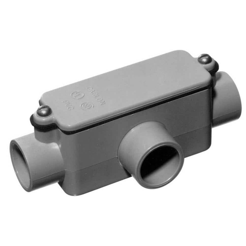 Carlon 1 in. Schedule 40 and 80 Electrical PVC Type-T Conduit Body ...