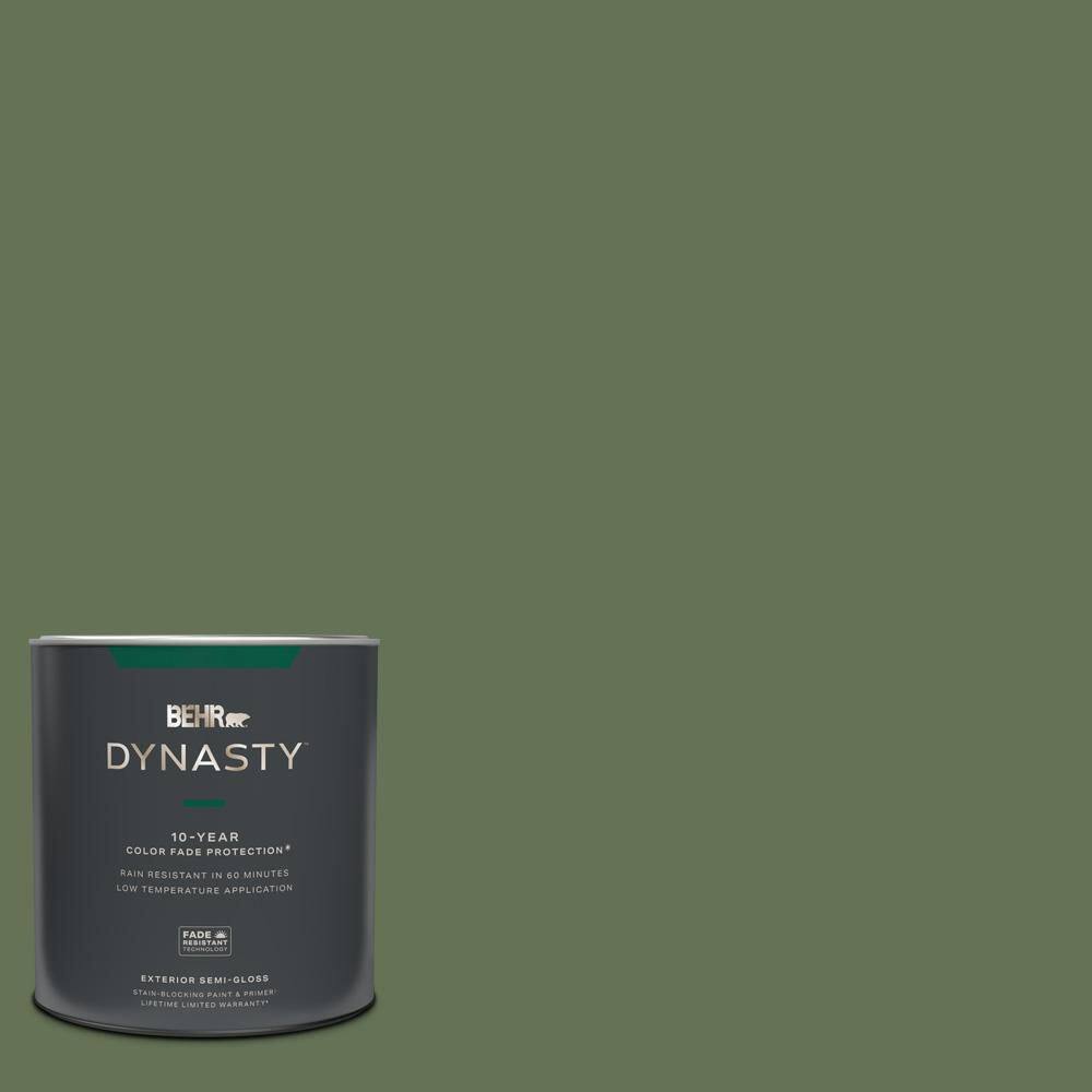 BEHR DYNASTY 1 qt. #PMD-46 French Tarragon Semi-Gloss Exterior Stain ...