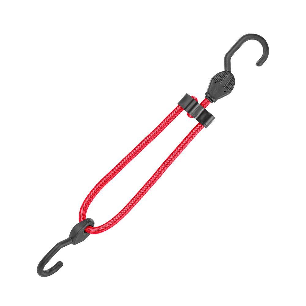 HDX 16 in. to 24 in. Adjustable Super Strong Bungee, Red (2-Pack) 9375 ...
