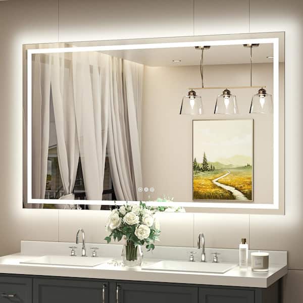 Reviews for TETOTE 55 in. W x 36 in. H Rectangular Frameless LED ...