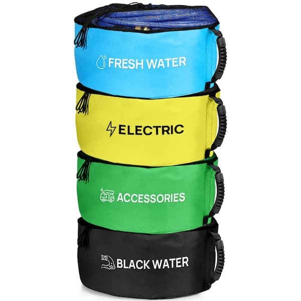 SenQWFa Color Coded Waterproof Storage Bags for RV Hose Electrical Cord ...