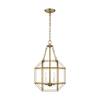 Generation Lighting Morrison 10.5-Watt Small 3-Light Satin Brass Shaded ...
