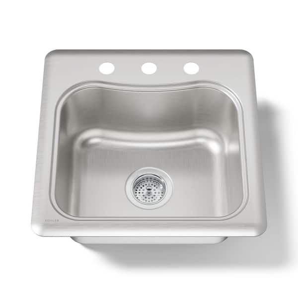 Elkay Celebrity 15 in. Drop-in Single Bowl 20-Gauge Stainless Steel Bar ...
