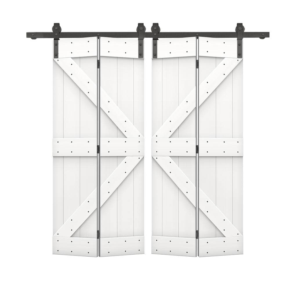 CALHOME 72 in. x 84 in. K Solid Core Pure White Assembly Required Wood ...