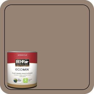BEHR PREMIUM PLUS 1 qt. #N230-5 Dry Brown Semi-Gloss Enamel EcoMix ...
