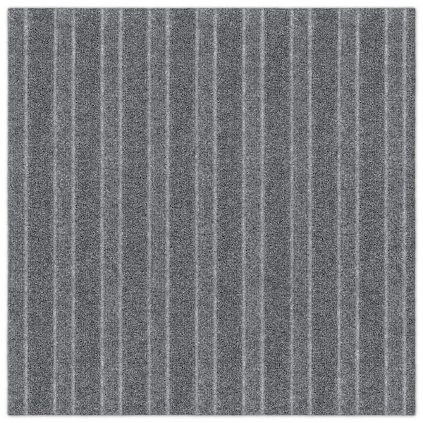 Rocket Hobnail Gray Residential 24 in. x 24 in. Peel and Stick Carpet ...