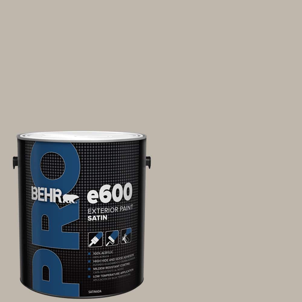 BEHR PRO 1 gal. #HDC-CT-21 Grey Mist Satin Enamel Exterior Paint ...