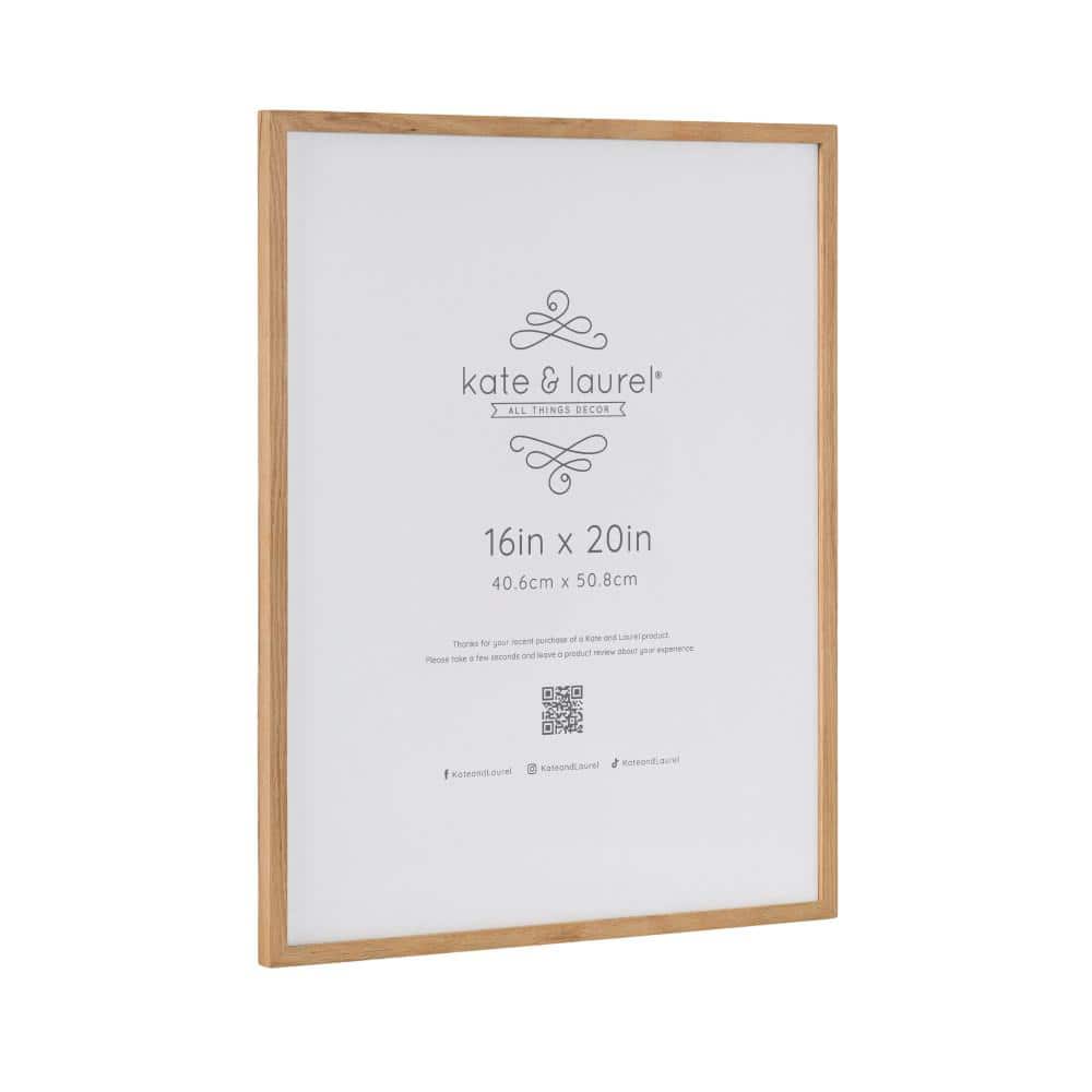 Kate and Laurel Gallery 16 in. x 20 in. H Natural Wood Picture Frame ...