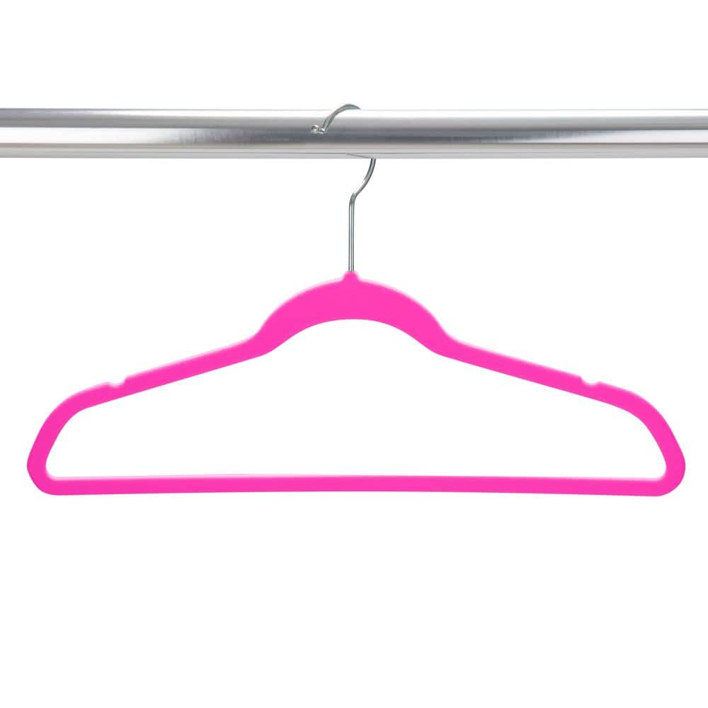 SIMPLIFY Kids 50 Pack Plastic Velvet Shirt Hangers in Neon Colors KIT ...