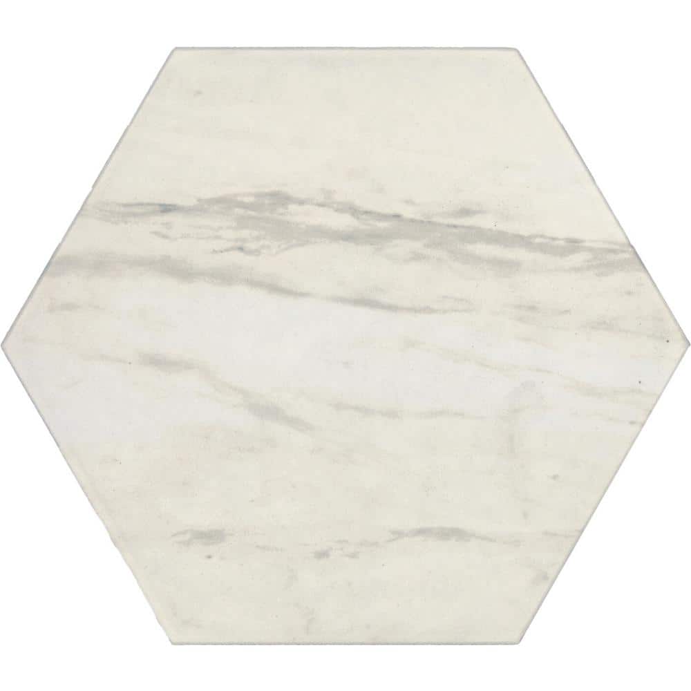 Daltile Perpetuo Timeless White 8 in. x 9 in. Color Body Porcelain ...