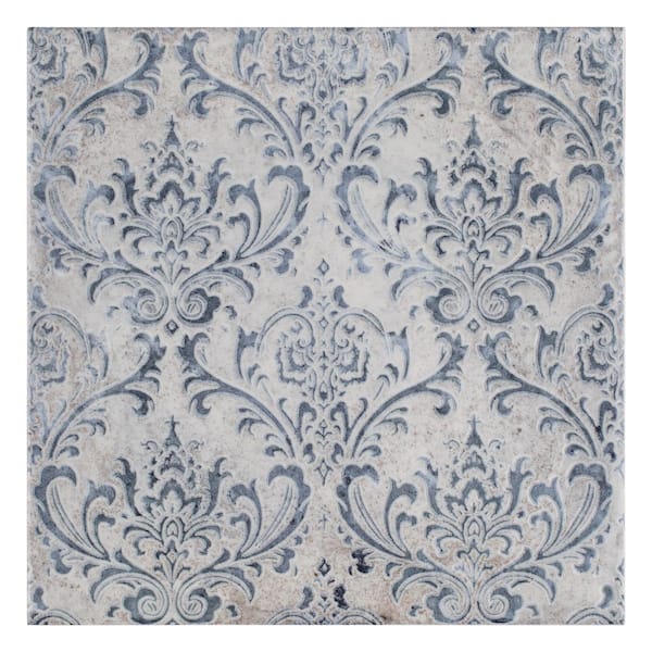 Bedrosians Cloe Subway Glossy Baby Blue 5 in. x 5 in. Handmade-Look ...