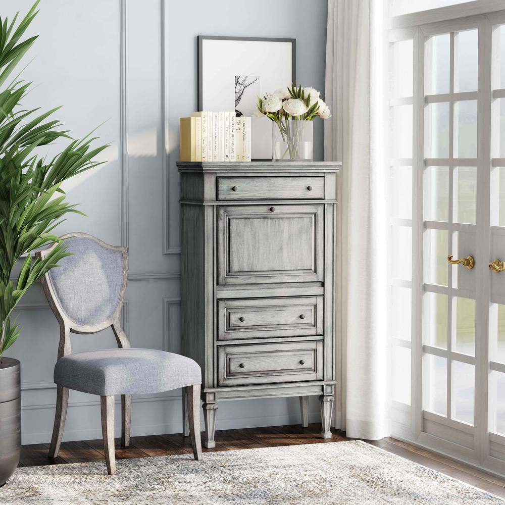 Butler Specialty Company Wordsworth 27.75 in. W Rectangular Gray Wood 5 ...