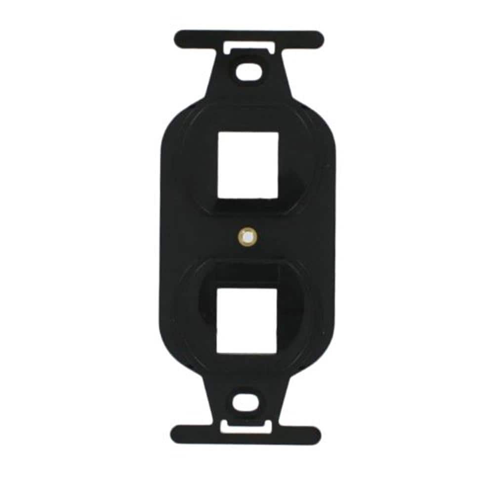 Leviton Black 1-Gang Audio/Video Wall Plate (1-Pack) 41087-2EP 41087 ...