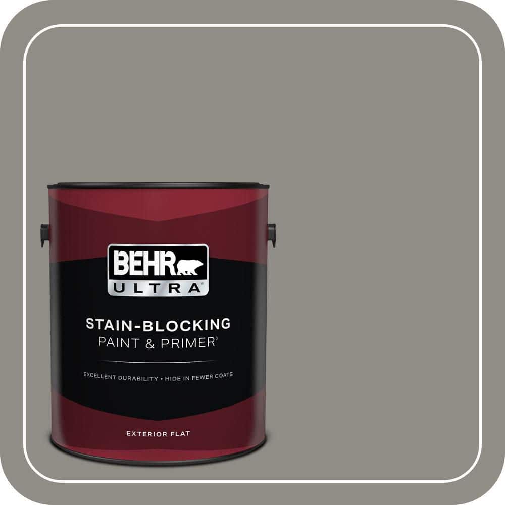 BEHR ULTRA 1 gal. #T13-17 Timber Town Flat Exterior Paint & Primer ...