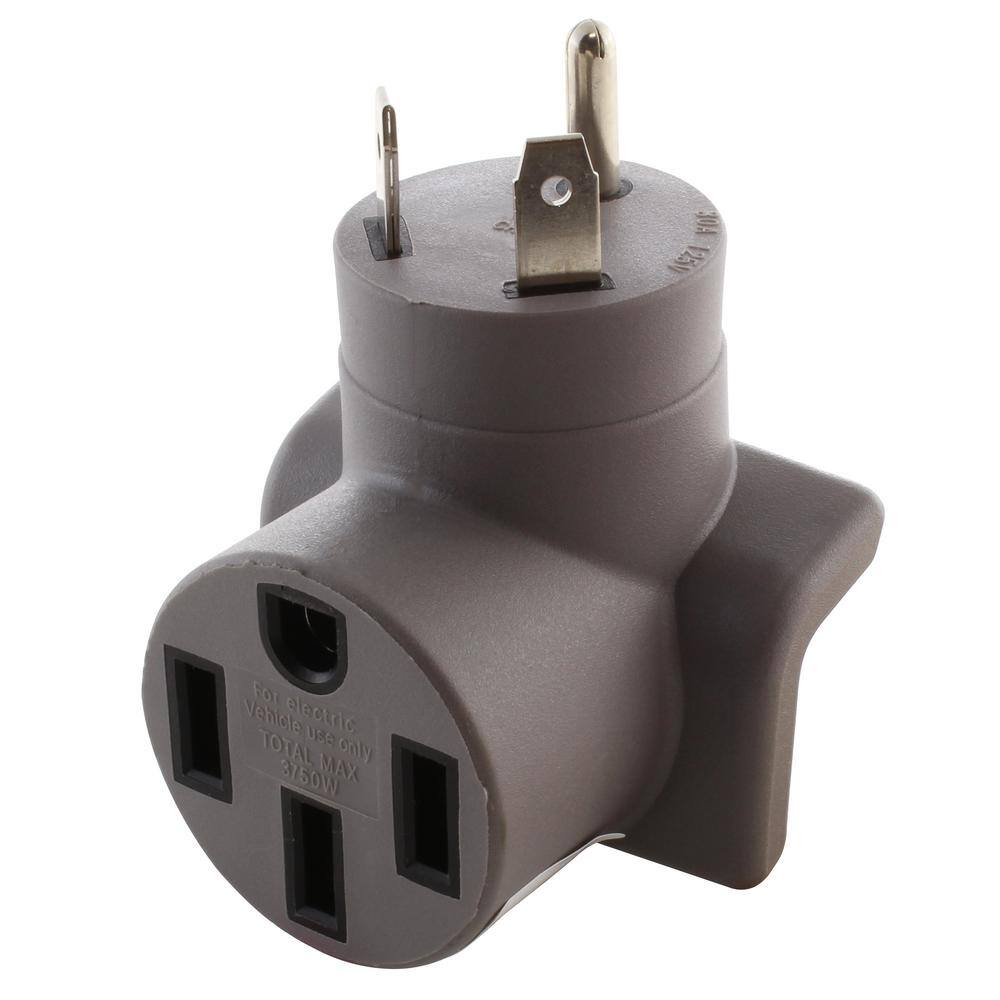AC WORKS EVSE RV/Generator TT-30 Plug to 50A Electric Vehicle Adapter ...