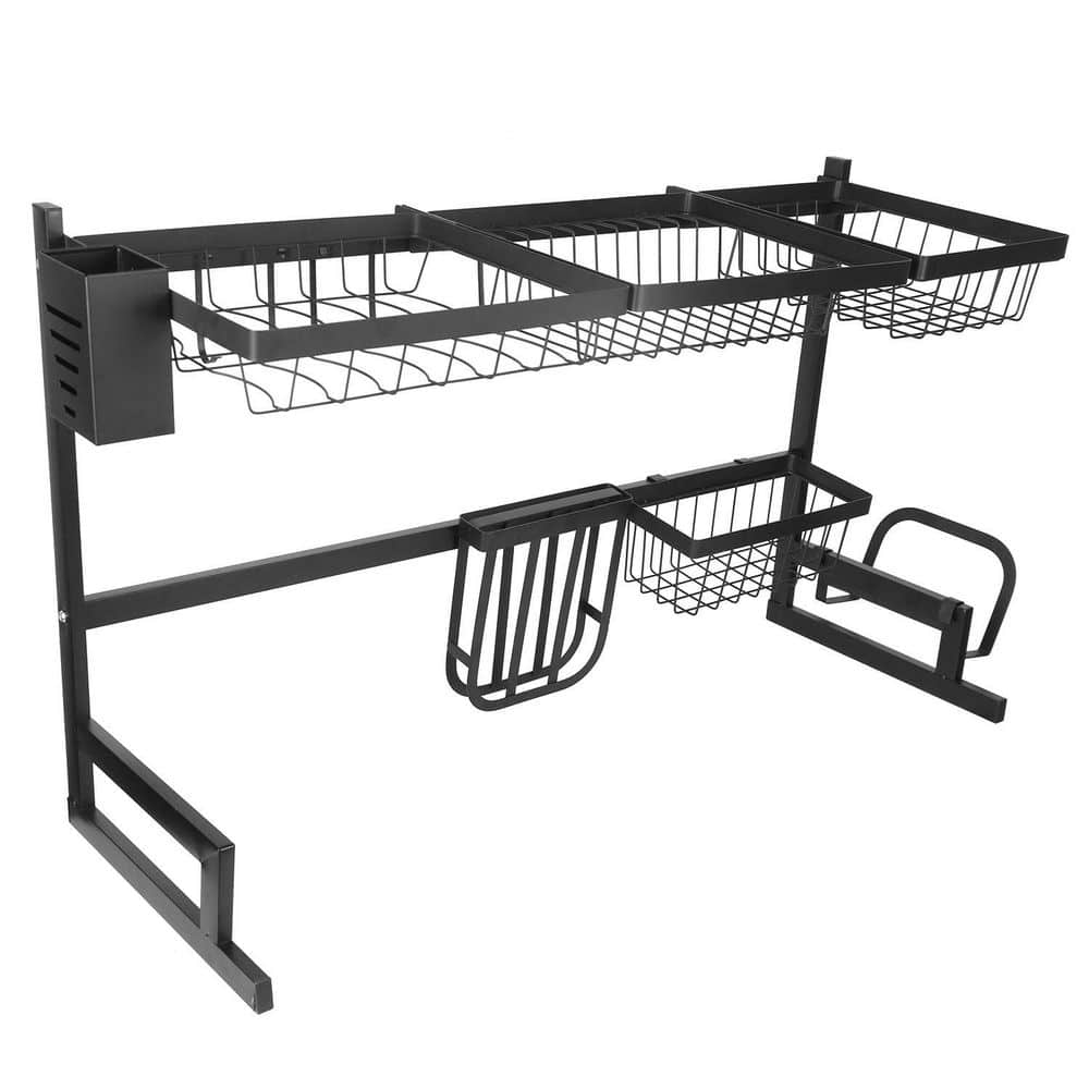 Tahanbath 2-Tier Kitchen Dish Drying Rack: 33.7in Stainless Steel, Over ...