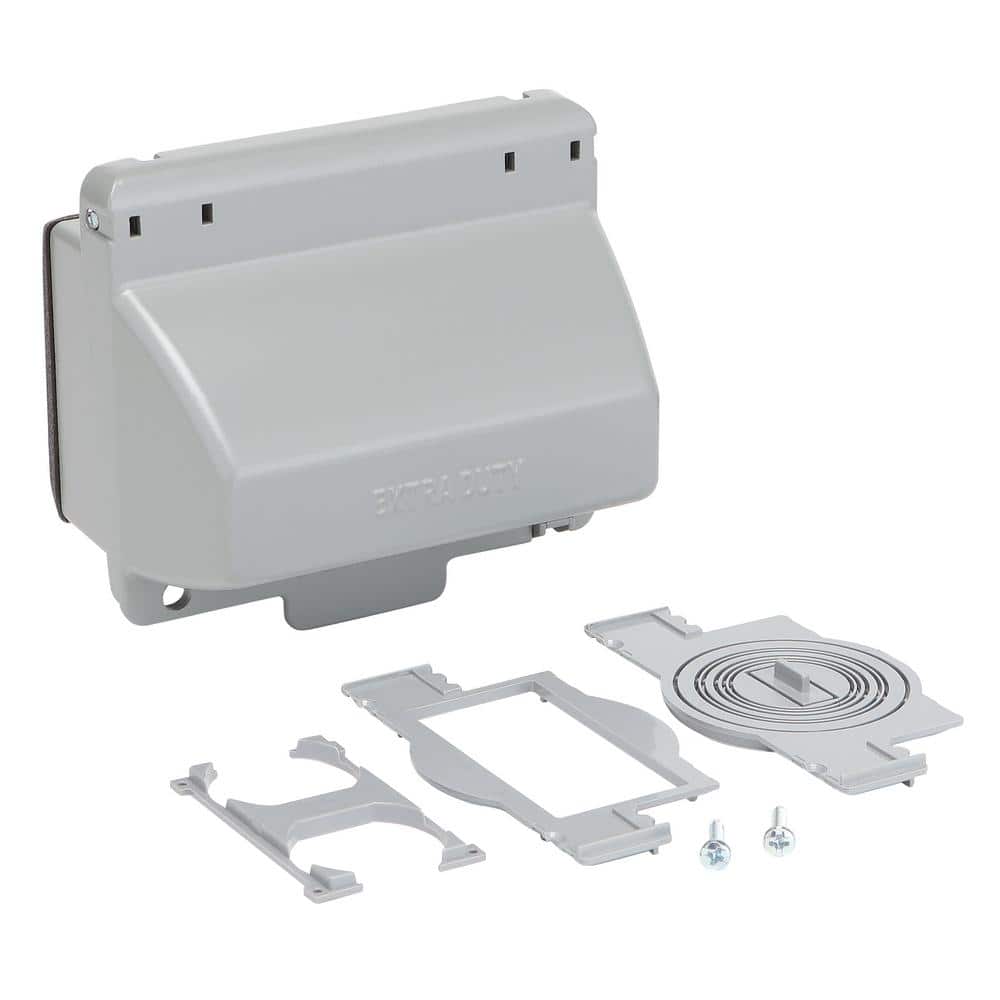 Commercial Electric 1-Gang Extra Duty Horizontal Metallic Weatherproof ...