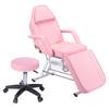Siavonce Pink Adjustable Massage Leather Chair Esthetician Bed with ...