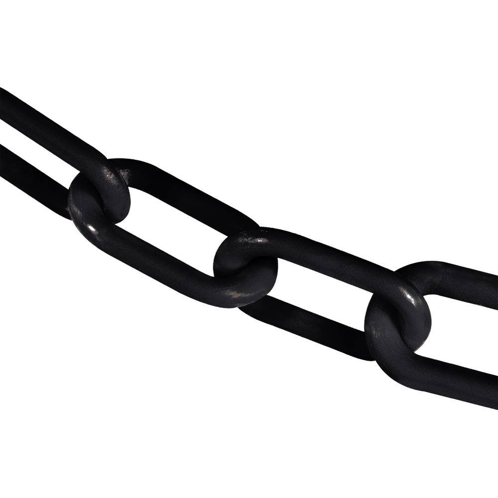 Mr. Chain 3 in. (#10, 76 mm) x 100 ft. Plastic Safety Chain in Black ...