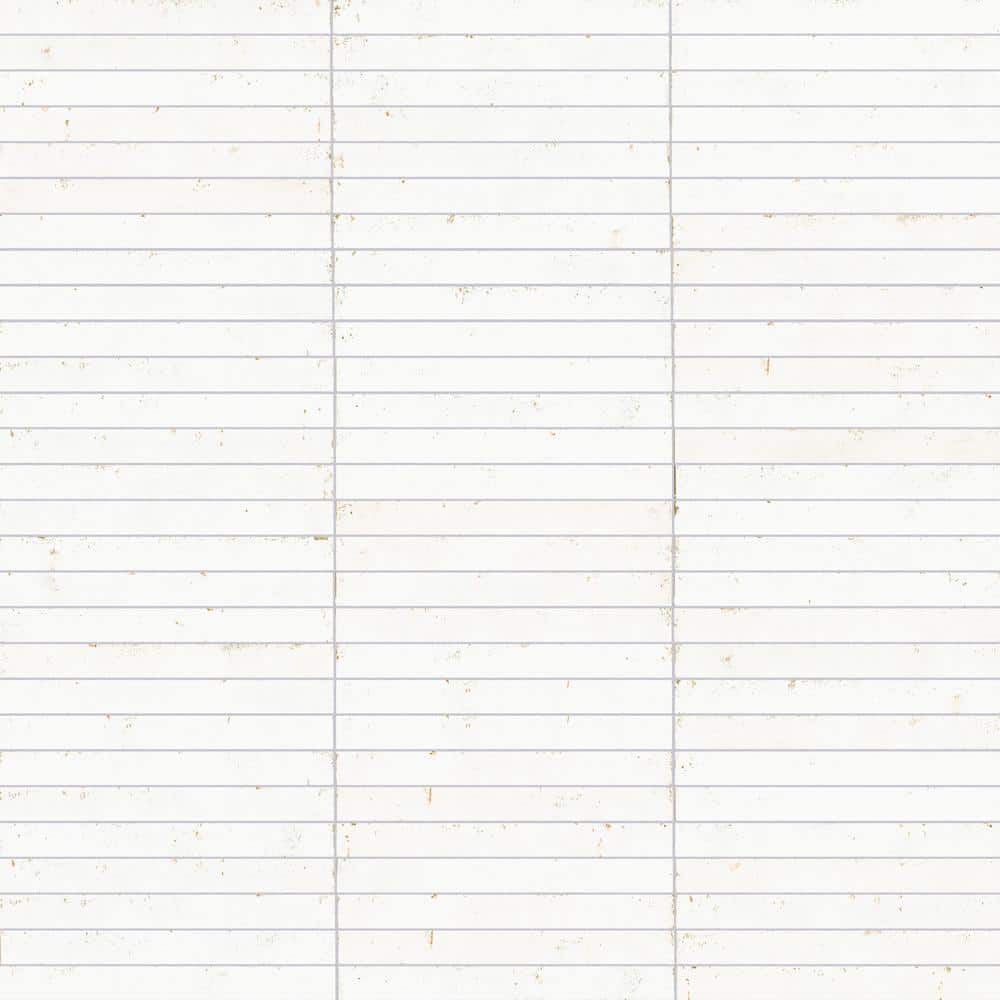 Merola Tile Phoenix White 1-7/8 in. x 17-3/4 in. Porcelain Floor and ...