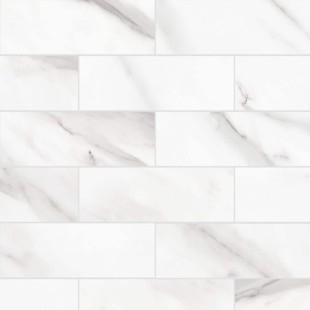 Florida Tile Avante Bianco 3.75 in. x 12 in. Matte Porcelain Floor and ...