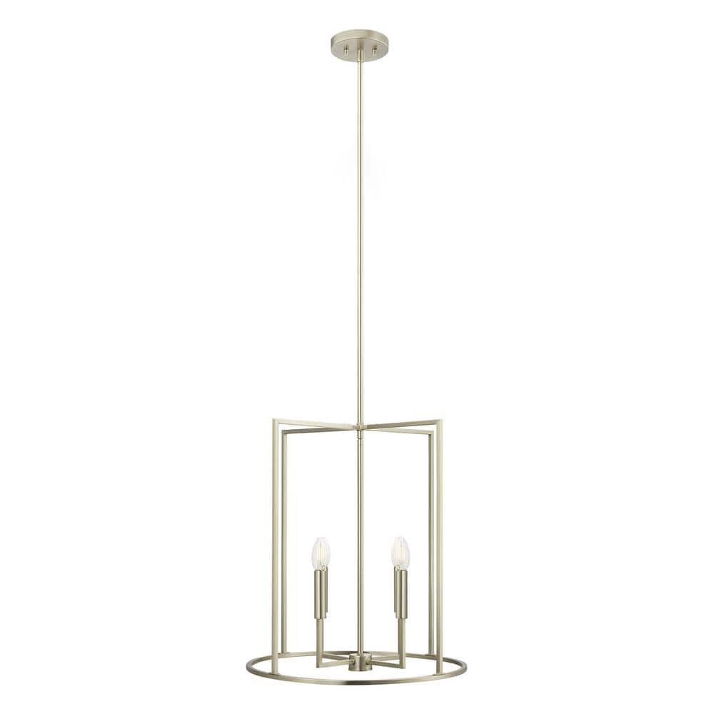 Savoy House Meridian 19 in. W x 21 in. H 4-Light Brushed Nickel Modern ...