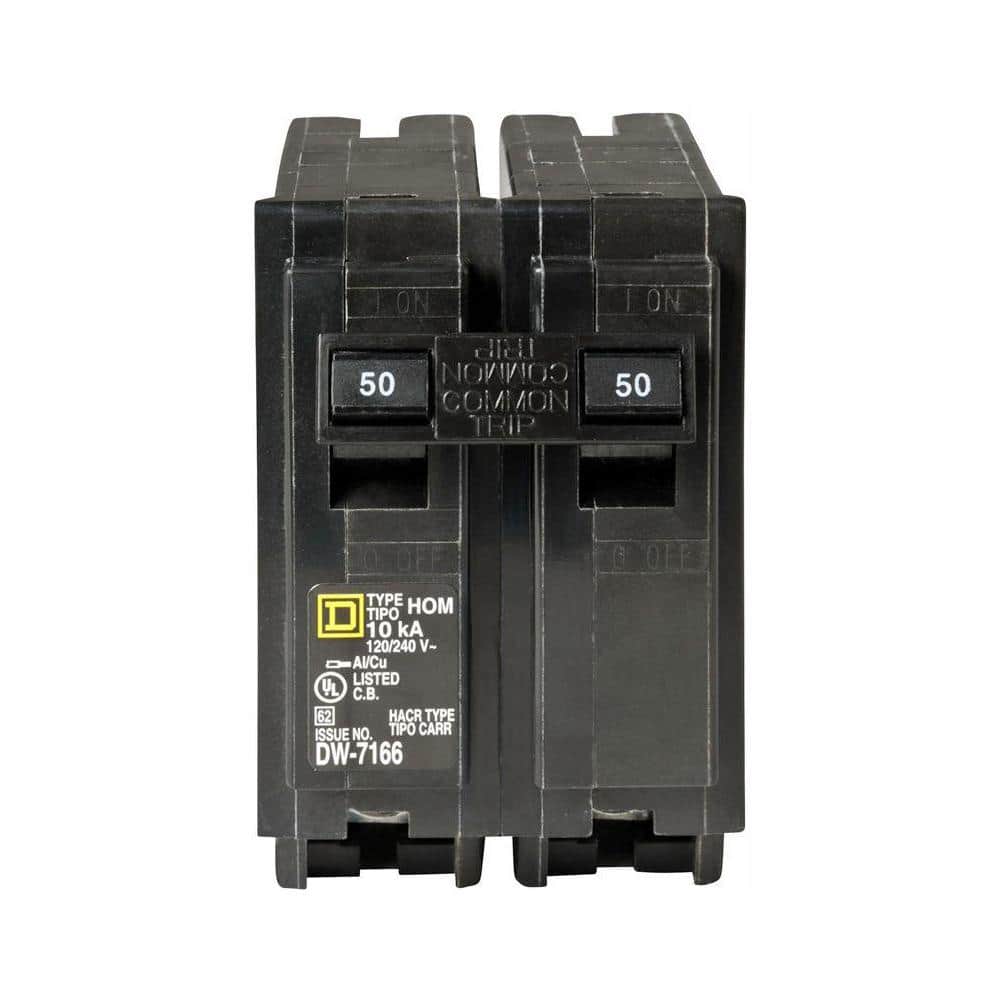 Square D Homeline 50 Amp 2-Pole Circuit Breaker (3-Pack) HOM250CP3 ...