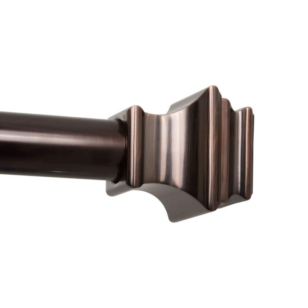 CLASSIC COLLECTION 42 in. - 72 in. Steel Adjustable Square Shower Rod ...
