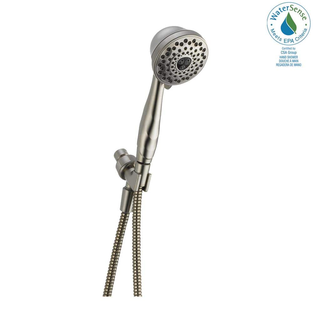 Delta 7-Spray Patterns 1.75 GPM 3.81 in. Wall Mount Handheld Shower ...