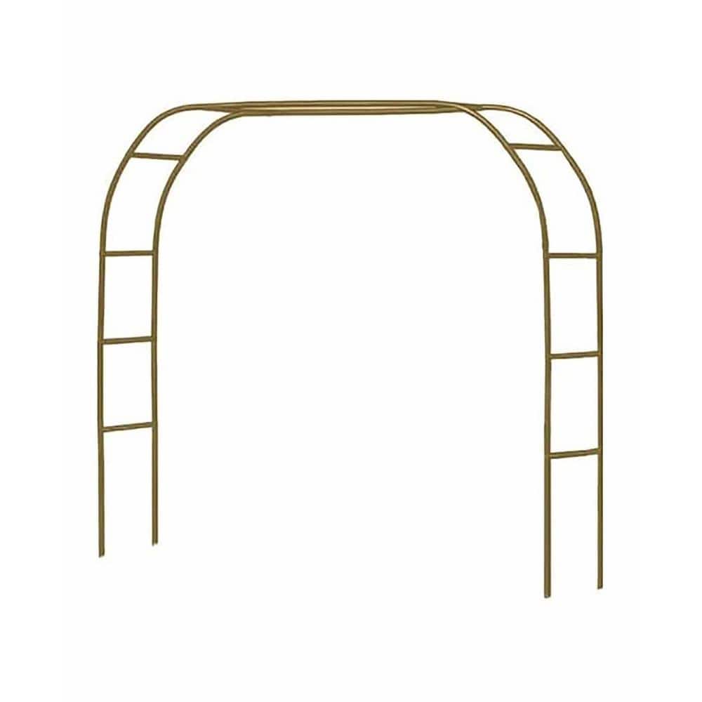 85 in. Gold Metal Garden Arch, Wide Sturdy Metal Trellis TG22568 - The ...