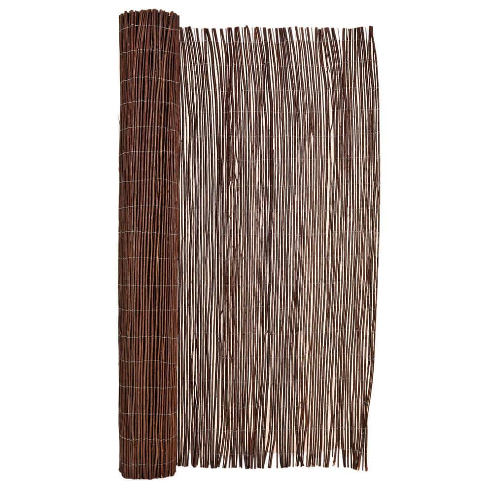 Backyard X-Scapes 6 ft. H x 8 ft. L Natural Brown Willow Wood Fencing ...